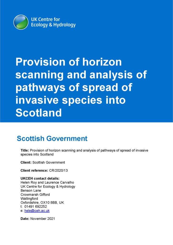 Spread of invasive species into Scotland: study – Invasive Species ...